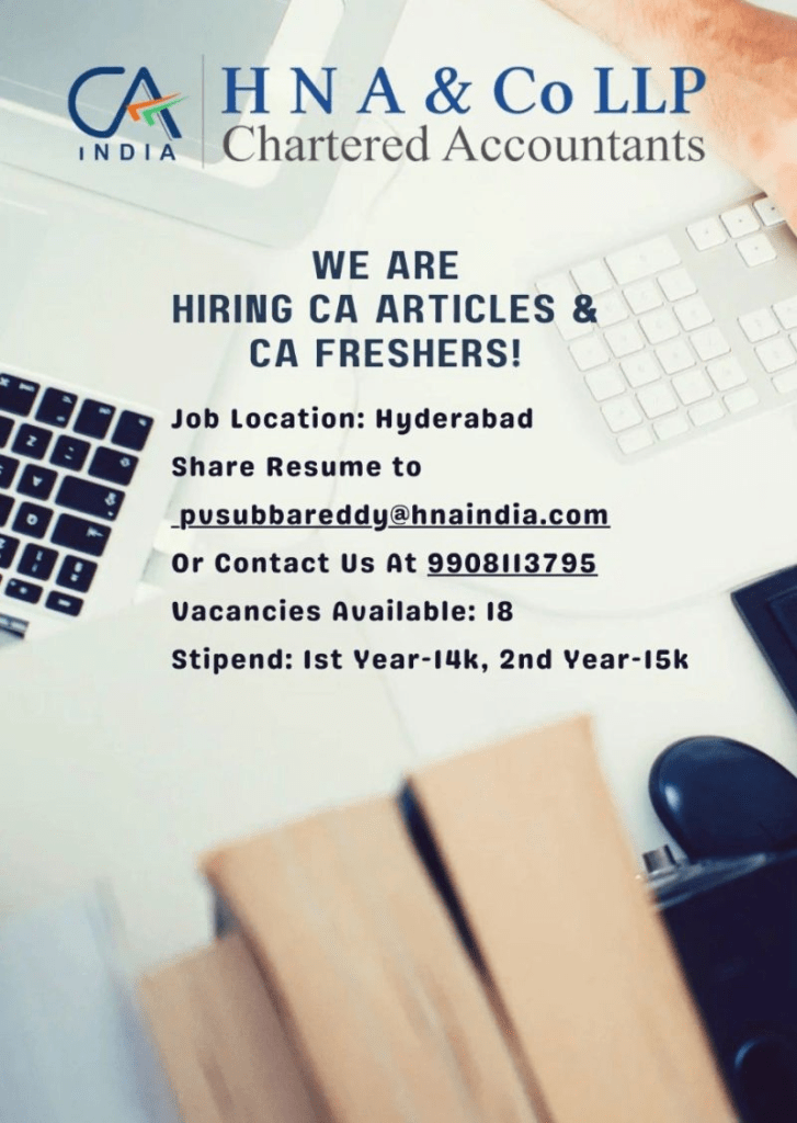 Multiple CA Job Openings for Freshers in 2024 - CA Page