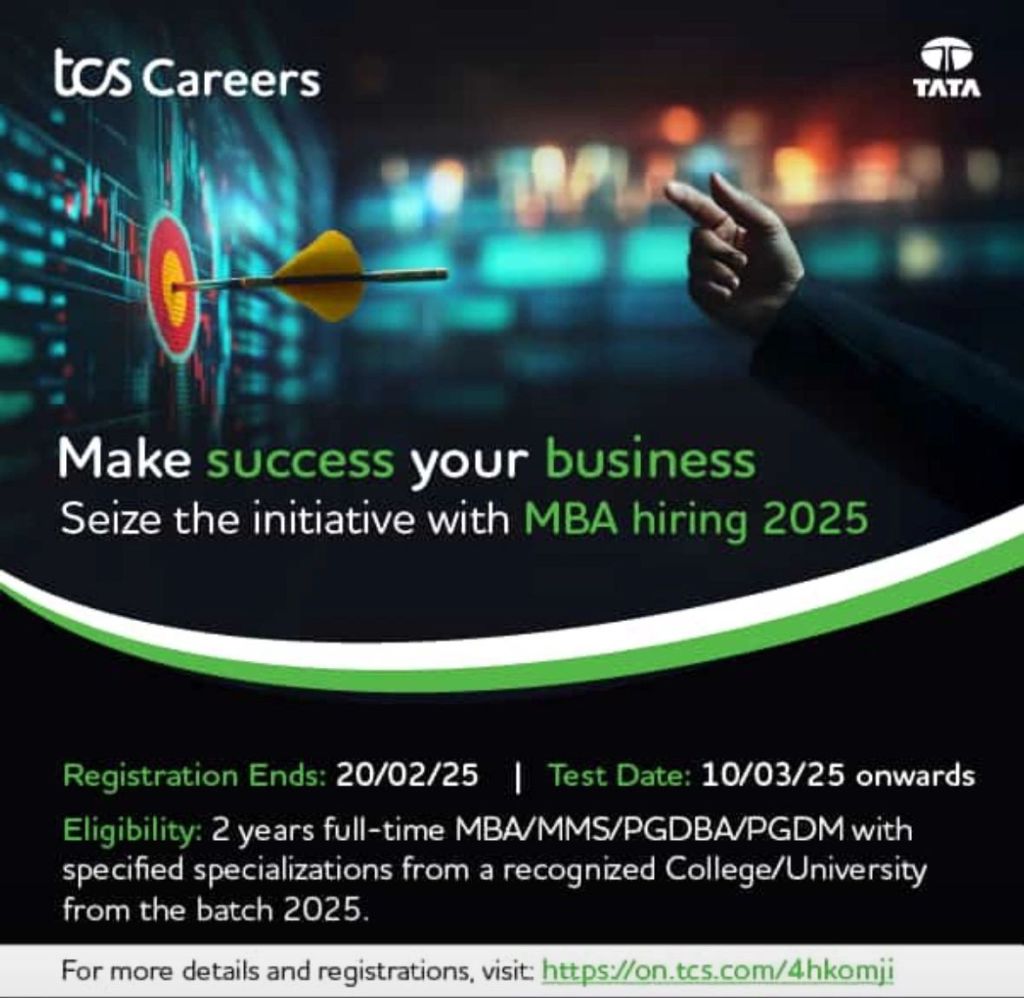 TCS Campus Hiring 2025 – Registration Now Open! - CA Page